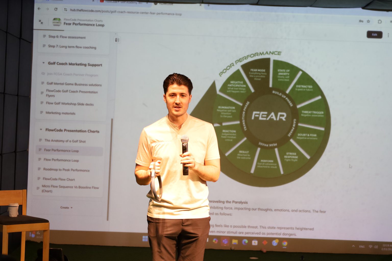 Flowcode Golf Discussion Psychology mental improves performance